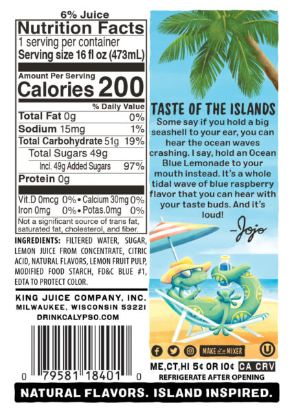 Ocean Blue Lemonade - Calypso Lemonade